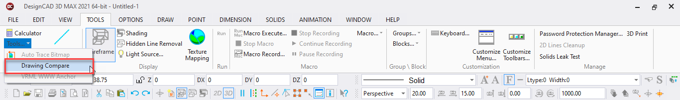 Drawing Compare - DesignCAD 2021 User Guide
